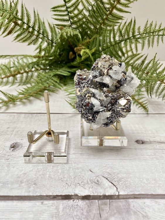 Gold Mineral and Crystal Display Stands - The Mineral Stand ...